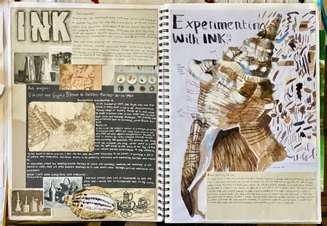 Gcse Art Still Life Experiments Ink Gcse Art Sketchbook Art