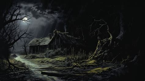 Premium Photo Mysterious Night A Dark And Foreboding Artwork By