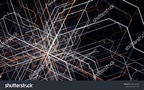 Many Crossing Bending Beams Isolated On Stock Illustration 1800325942 Shutterstock