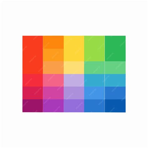 Rainbow Gradients Color Palette Template Premium Ai Generated Vector