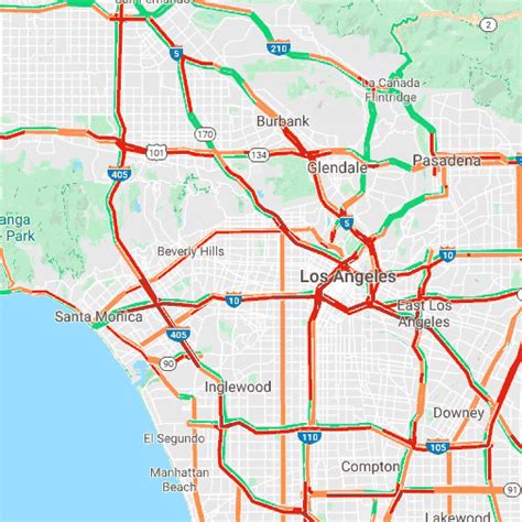 Los Angeles Freeway Traffic Map