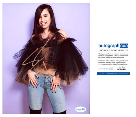 Sofia Carson Descendants Signed Autograph 8x10 Photo Acoa Outlaw
