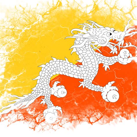 How To Draw Bhutan Flag Dragon