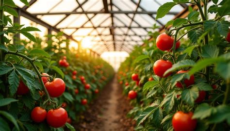 Free Sunlit Tomato Greenhouse Image Tomatoes Greenhouse Sunlight