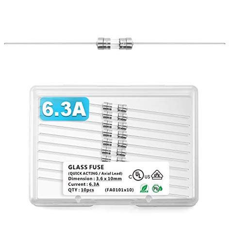 6 A Fuse 100pcs 63a 250v Fast Blow Fuses 5mm X 20mm F63al250v Fuses