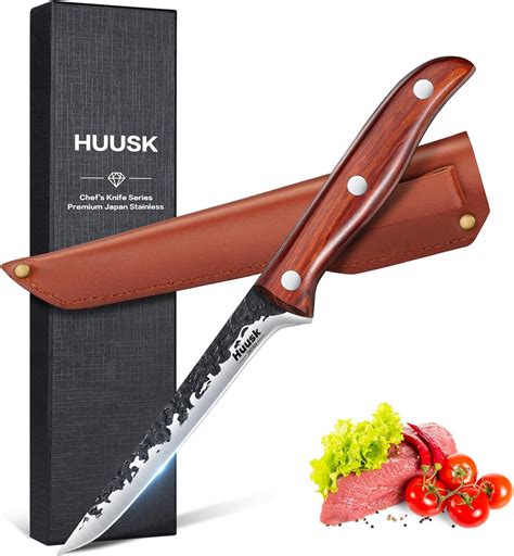 Huusk Boning Knife For Meat Cutting Deboning Butchering