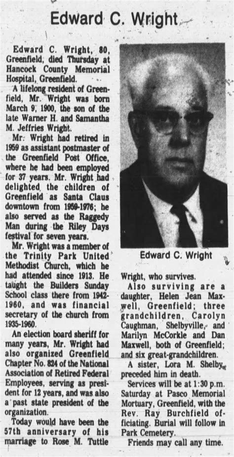 Edward Wright Obituary ™