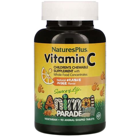 Natures Plus Source Of Life Animal Parade Vitamin C Natural Orange