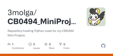 Github 3molgacb0494miniproject Repository Hosting Python Code For