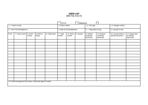 Imo Fal Form 5 Crew List Pdf