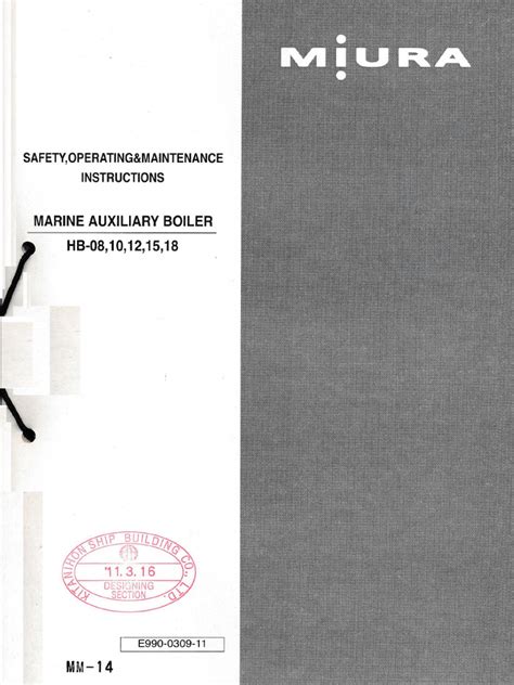 Mm 14 Inst Book For Aux Boiler And Exh Gas Economizer Pdf Materials Equipment