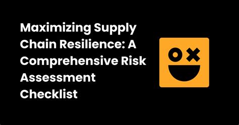 Supply Chain Risk Assessment Checklist Checklistgg