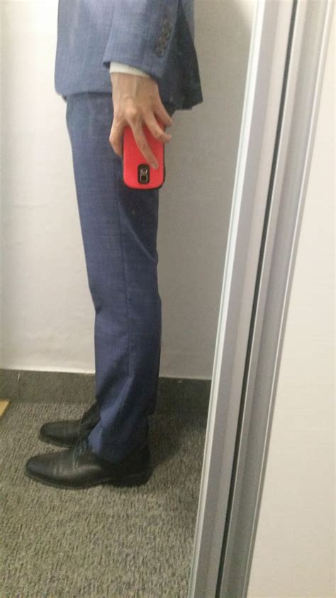 수트정장 바지 기장 봐주세요 너무 애매한가요 패션 에펨코리아