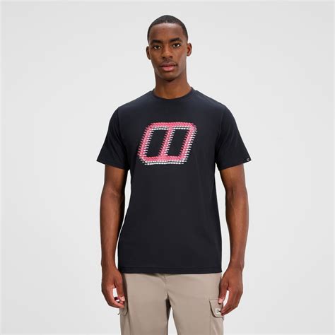Mens Glitched Blocks Tee Black Berghaus