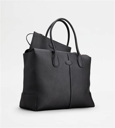 Tods Di Bag En Cuir Large Noir Femme Xbwdbsa0300wsspzb999 Tods
