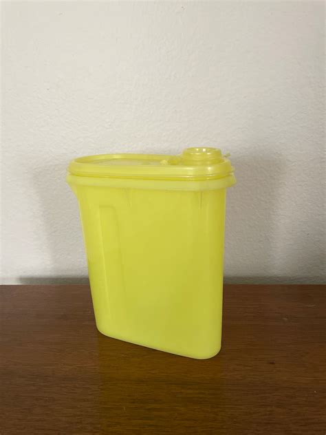 Vintage Yellow Tupperware Pitcher 1970s Tupperware Slimline 1 Quart
