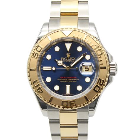 Rolex Yacht Master 40 Blue Dial Two Tone Yellow Gold Stainless Steel