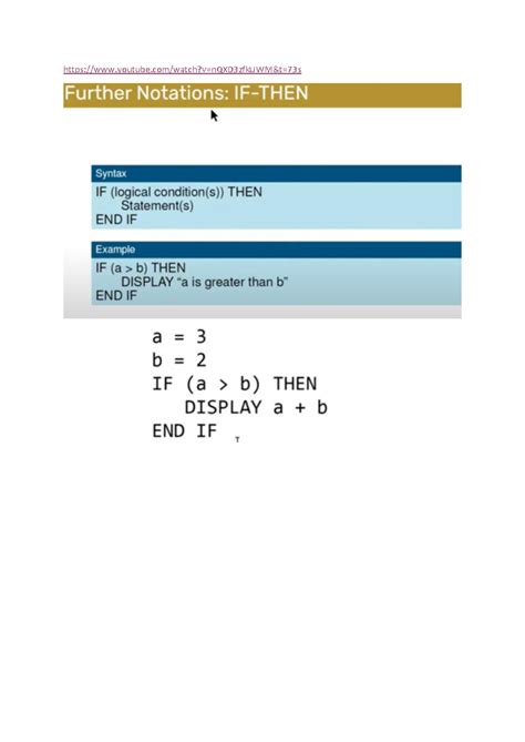 3 If Else Statement Further Notations Syntax If Logical Condition