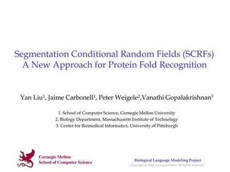 Ppt Segmentation Conditional Random Fields For Protein Fold