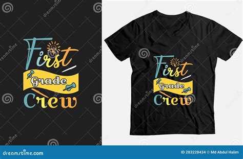 First Grade Crew Colorful Typography Design Good For Clothes T