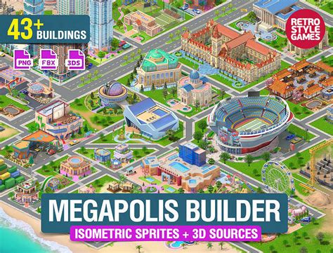 Megapolis City Builder Isometric Ultimate Pack 3d Model Cgtrader