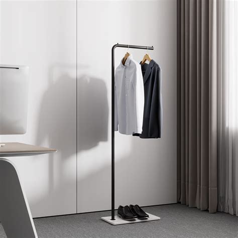 Iron Standing Coat Rack Metal Coat Rack Hanger Stand Single Pole 12