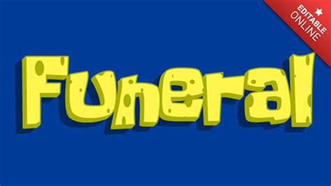 Funeral Spongebob Logo Text Effect Generator