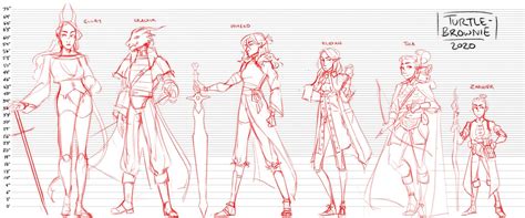 Art Did A Height Comparison Sketch For My Dandd Party Rdnd