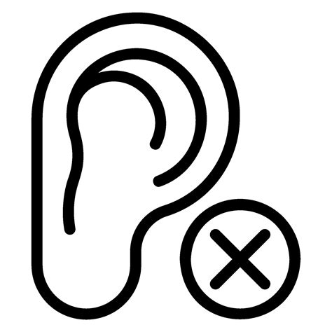 No Listen Line Icon 26561305 Vector Art At Vecteezy