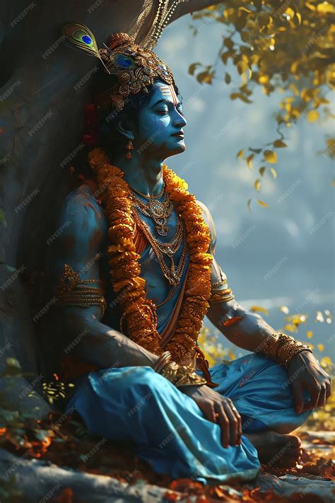 Premium Ai Image Hindu God Radha Krishna Wallpaper
