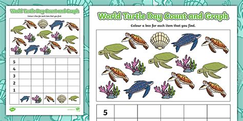 👉 Turtle Graph Counting Worksheet Teacher Made Twinkl