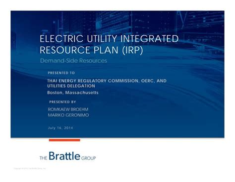 Electric Utility Integrated Resource Planning Irp Pdf