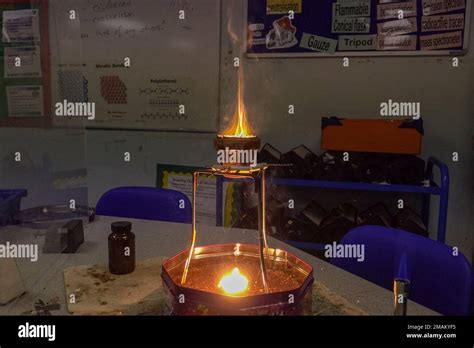 A Thermite Reaction Iron Iii Oxide And Aluminium Powder In A Uk