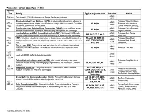 Lab Schedule Februaryapril2013 1 Ppt