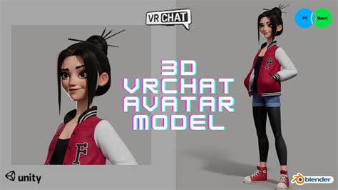 Model 3d Vrchat Model 3d Anime Vrchat 3d Furry Vrchat Avatar For