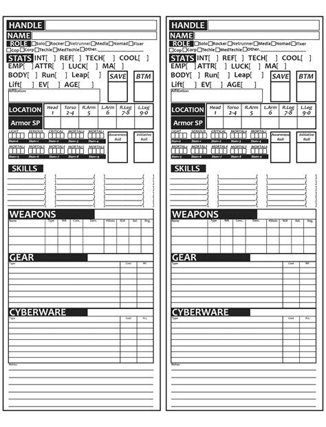 Decided To See If I Could Organize The Npc Sheet Any Better I Felt The Base One Was A Bit