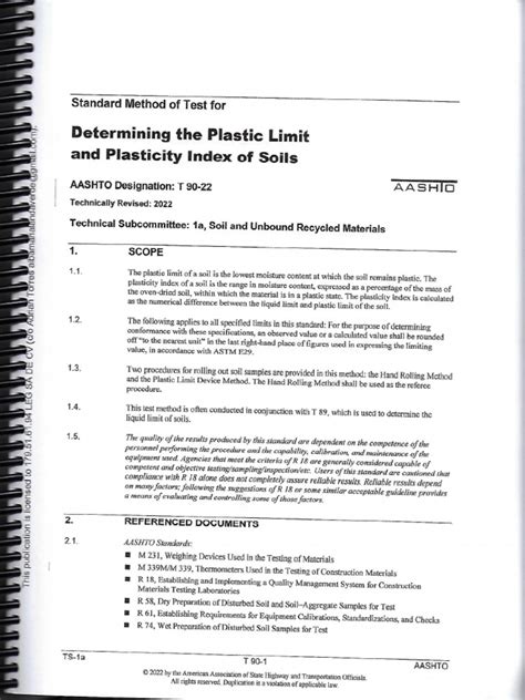 Aashto T90 22 Pdf