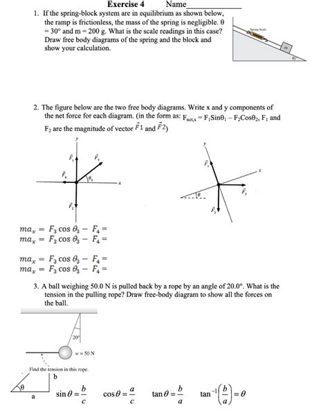 Solved 1 If The Spring Block System Are In Equilibrium As Chegg Com