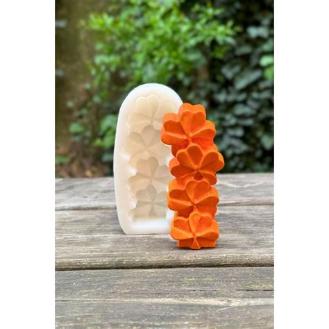 Erik Çiçeği Sütun Tekli Silikon Mum Kalıbı