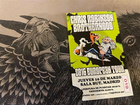 Chris Robinson Black Crows T Shirt From Solo Eu Trour 2016