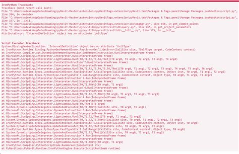 Manage Packages Extension Error Issue 1568 Pyrevitlabs PyRevit GitHub