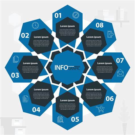 Infographic Layout Showcasing Multiple Data Points In A Flower Design