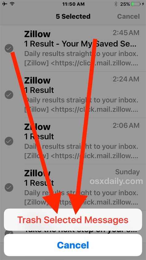 ios 10 how to delete all mail