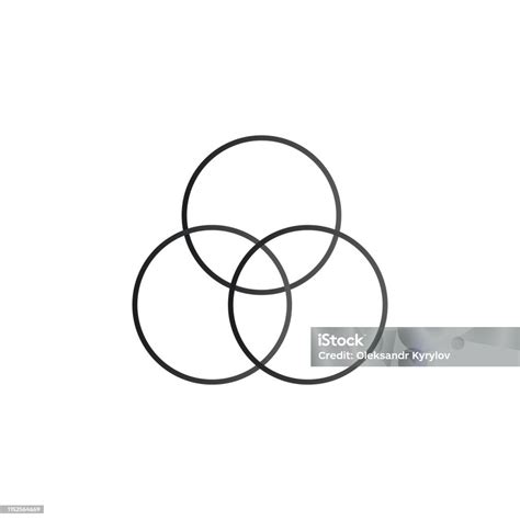세 개의 겹치는 원 인포 그래픽 다이어그램 그래프 프리 젠 테이 션 및 차트 템플릿입니다 세 가지 옵션 부품 단계 또는 프로세스와 비즈니스 개념입니다 벡터 일러스트입니다 0