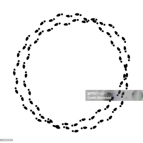 Seamless Round Footprint Path High Res Vector Graphic Getty Images