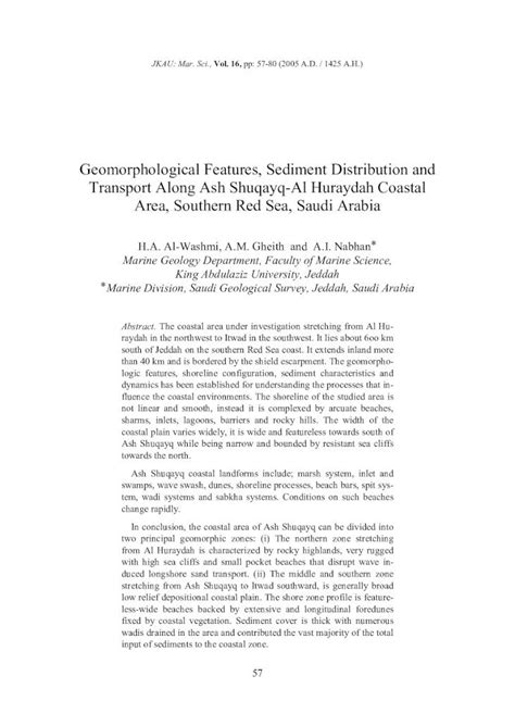 Pdf Geomorphological Features Sediment Distribution And · Geomorphological Features