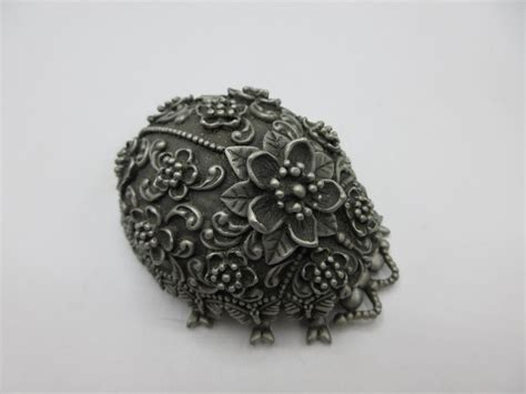 Chilmark Fine Pewter Ladybug Trinket Dish By Roz Selig With Dimensional