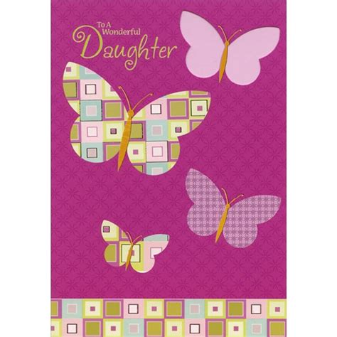 Die Cut Butterfly Window Daughter Easter Card