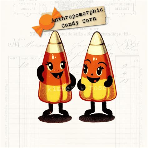Retro Candy Corn Png Halloween Clip Art Digital Download Etsy