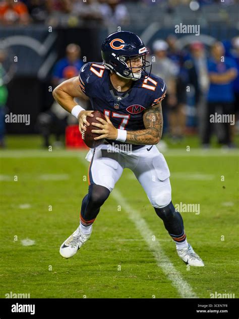 August 17 2025 Chicago Bears Quarterback Tyson Bagent 17 In Action